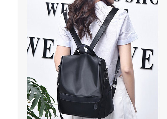 2019 new student backpack black grey large capacity travel bag lady's bag supplier